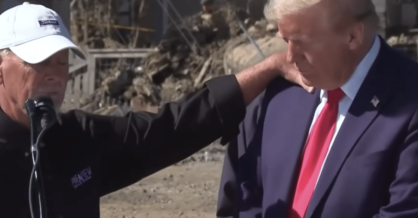 WATCH: Hurricane Survivors In NC Pray Over Trump During Powerful Speech ...